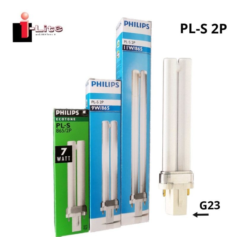 LIGHT TUBE PL-S 2P G23 7W/9W/11W PHILIPS COMPACT FLUORESCENT TUBES | Shopee Singapore