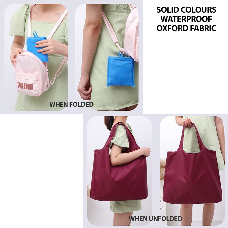 Foldable Shopping / Tote / Eco / Recycle Bag (Reusable) | Shopee Singapore