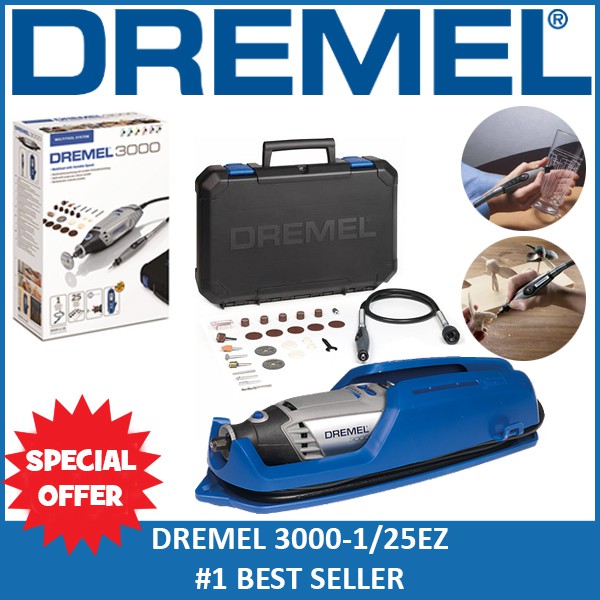 DREMEL 3000 comes with 1 attachment & 25 accessories | Shopee Singapore