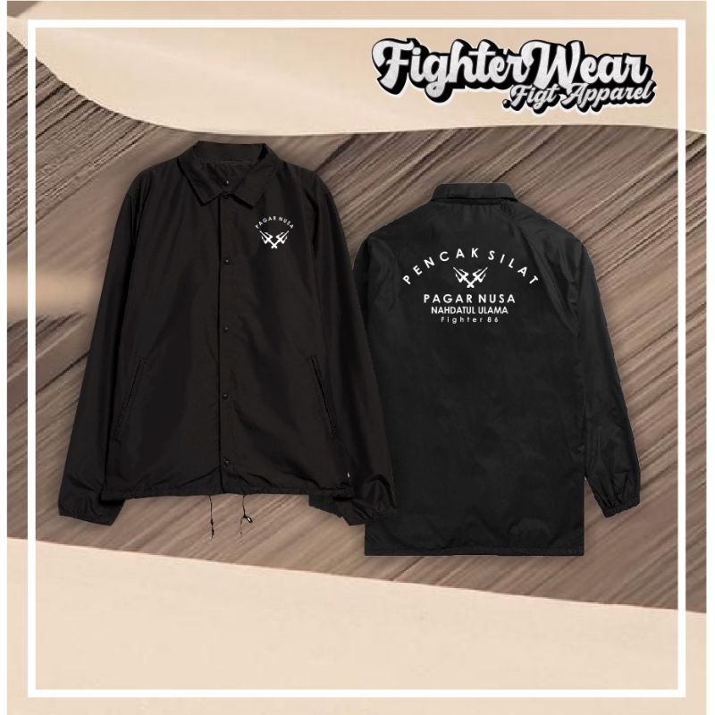 PAGAR COACH JACKET NUSA NAHDLATUL ULAMA PENCAK SILAT LOGO FRONT BACK ...