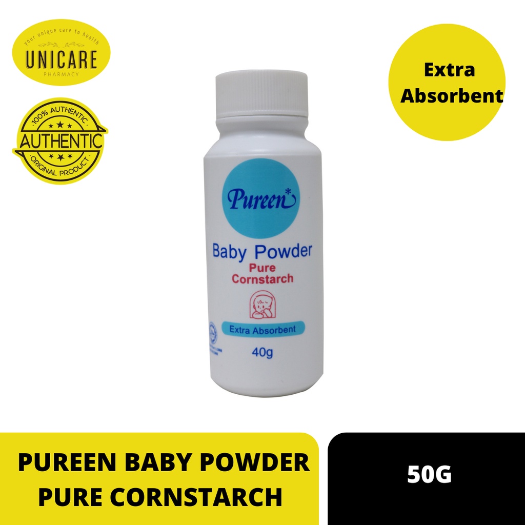 PUREEN BABY POWDER PURE CORNSTARCH 40G | Shopee Singapore