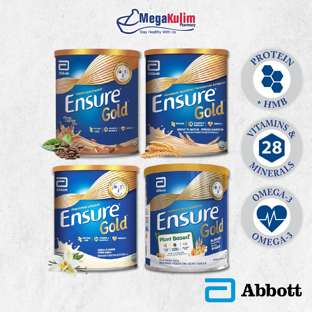 Ensure Gold Vanilla / Wheat / Coffee / Plant-Based 400g | Shopee Singapore