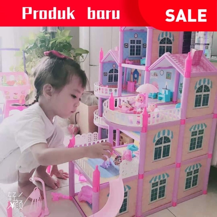 Princess Doll House Showcase Miniature Villa Toys DIY Self Assembled ...