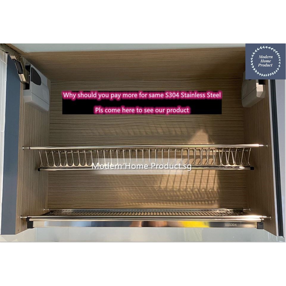 Premium quality SUS304 Stainless Steel Cabinet Dish Rack | Shopee Singapore