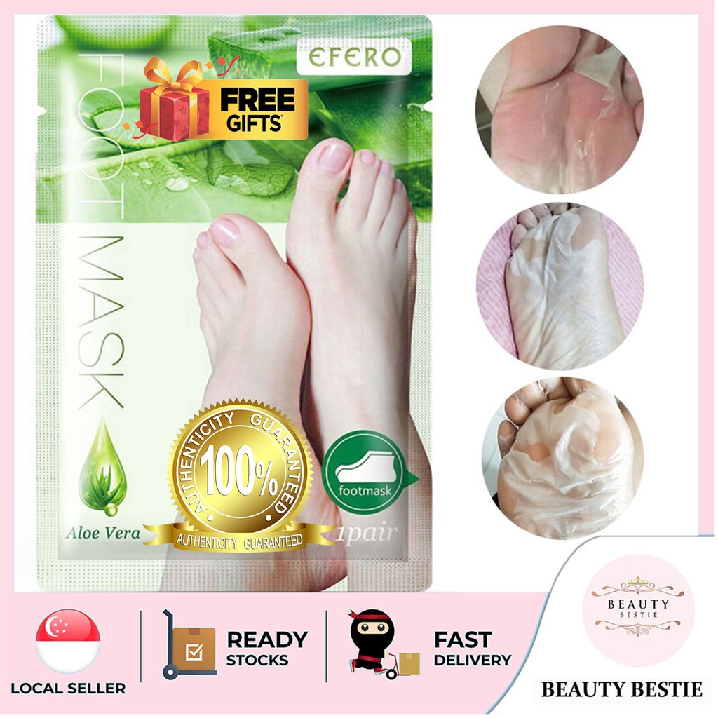 *LOCAL SELLER* *EFERO* ALOE VERA EXFOLIATING PEELING FOOT MASK (38G X5 ...