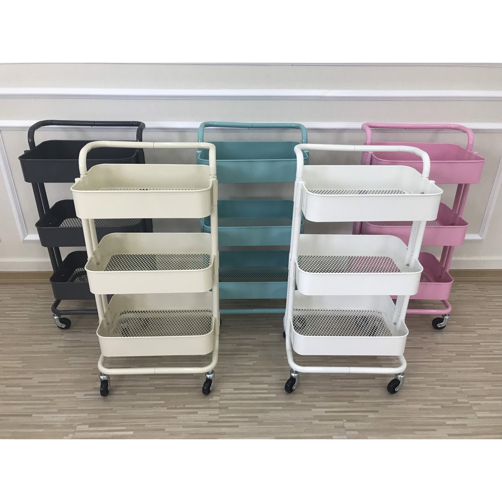 Ikea 3-FLOOR MULTI-FUNCTIONAL SHELF (WITH WHEELS) | Shopee Singapore