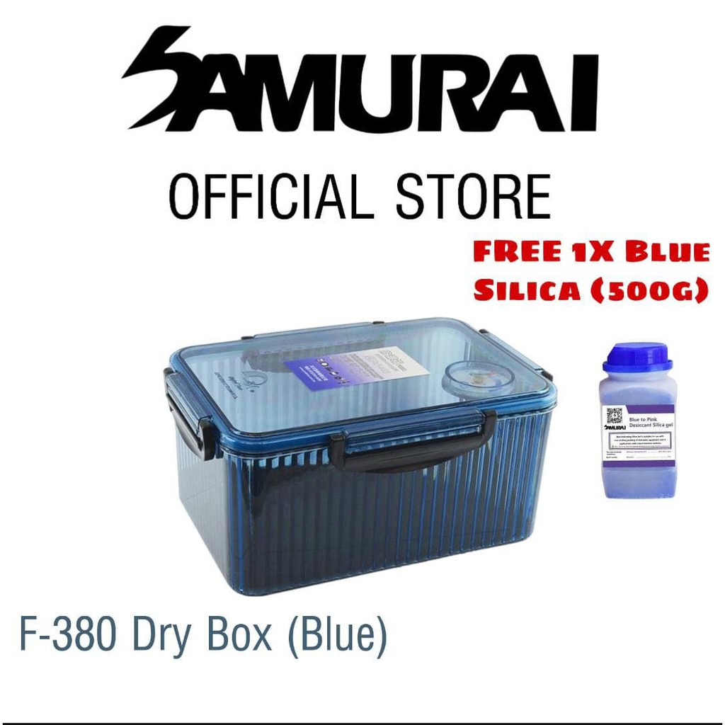 Samurai Dry Box - F380 Blue with Free blue/orange Silica Gel Bottle ...