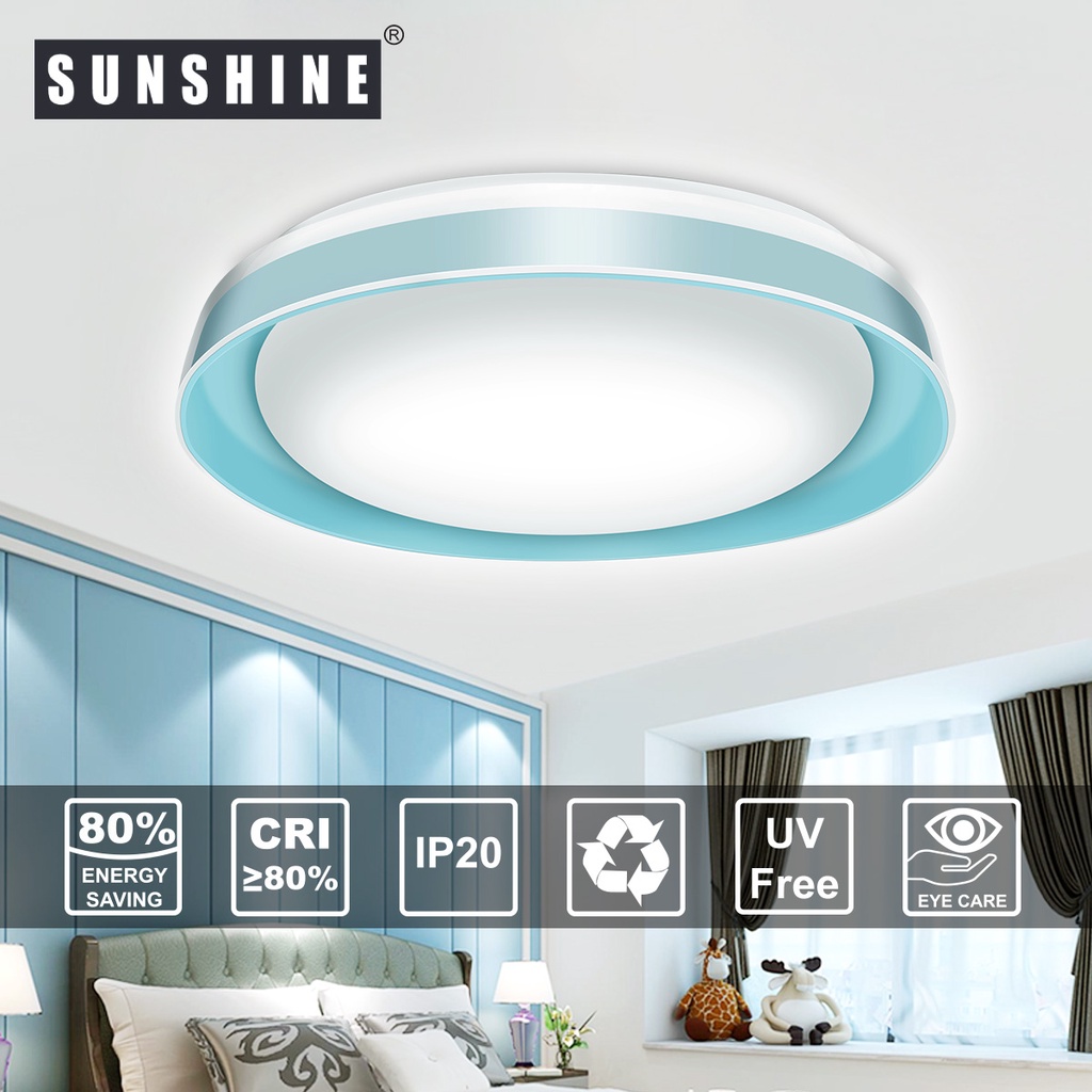 SUNSHINE J-TYPE 3Tone LED Ceiling Light Tri-Color 3000K-6500K 24W 36W ...