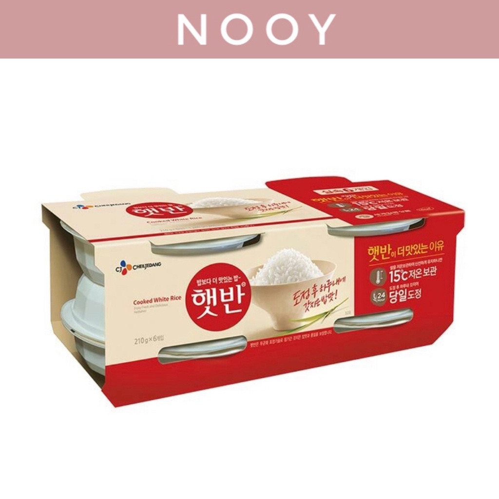 [CJ] Korea Hatban Cooked White Rice 210g 6Pcs | Shopee Singapore