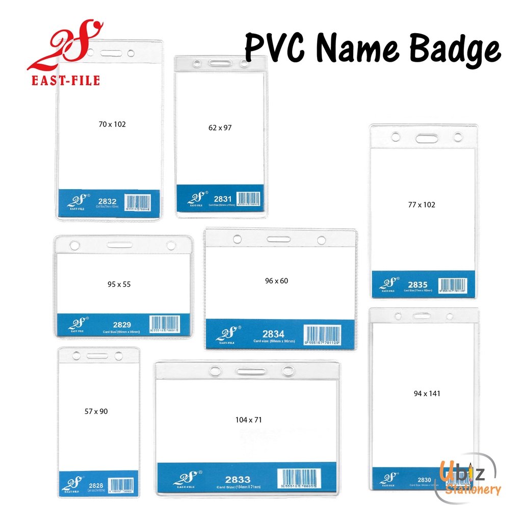 PVC NAME TAG / NAME BADGE / ID TAG / TRANSPARENT ID NAME TAG | Shopee ...