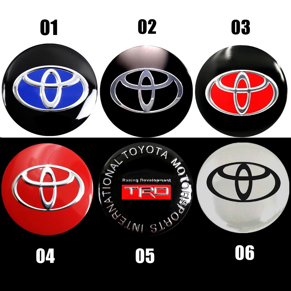 4Pcs 56mm Car Wheel Hub Cap Sticker Tire Cap Wheel Center Hub Caps Logo ...