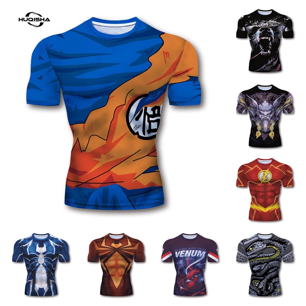 Dragonball Training Shirt Digital Sublimation Printed Rash Guard Gym ...