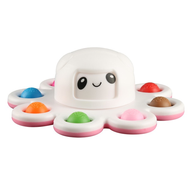 New Pop It Stress Relief Silicone Interactive Flip Octopus Change Faces ...