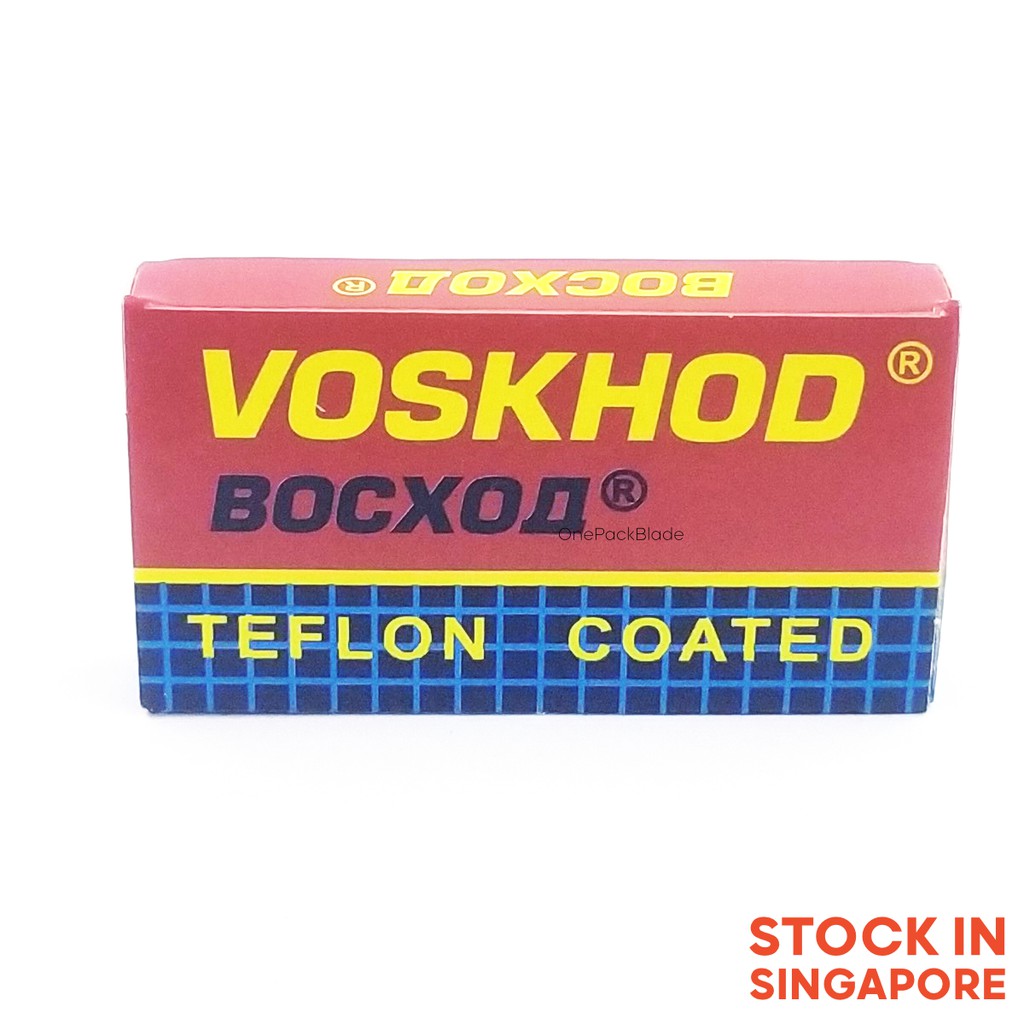 VOSKHOD Teflon Coated Double Edge Razor 5 Blades, DE Double Edge Safety ...