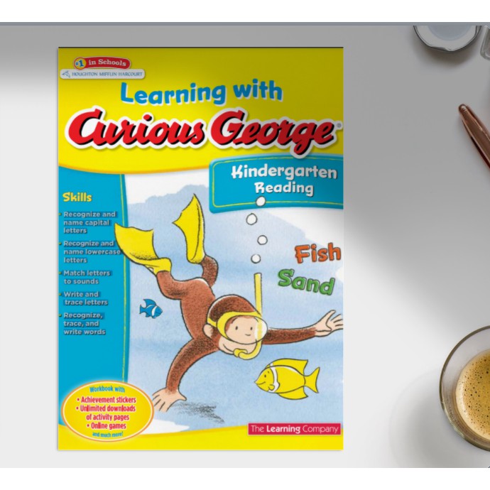 Kindergarten Reading WorKbook - Curious George theme | Shopee Singapore