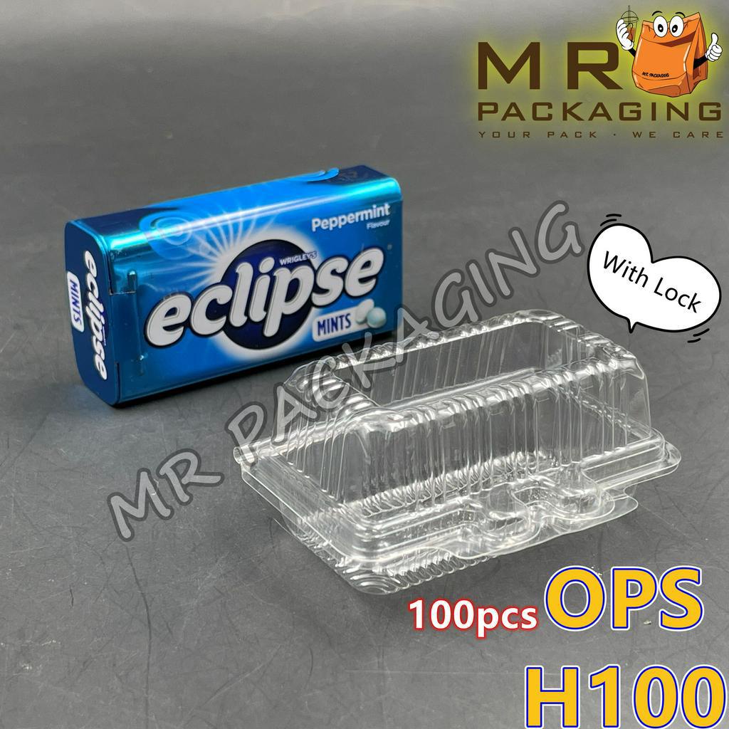 OPS - H100 BENXON Plastic Tray [ 100pcs± ] Bakery Disposable Clear Food ...