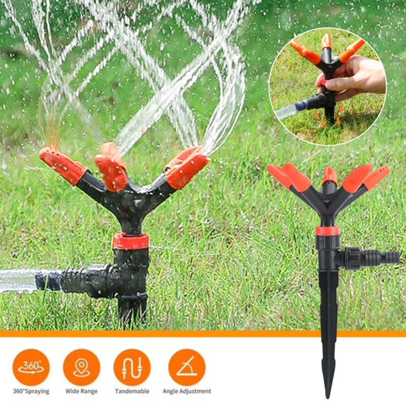 Multi-mode garden Lawn Sprinkler 360 Degree Rotating Automat ic Yard La ...