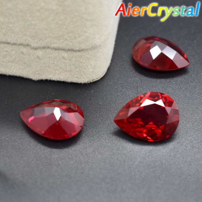 Natural bulk ruby red gem ruby pigeon blood stone 6-8MM necklace ring ...
