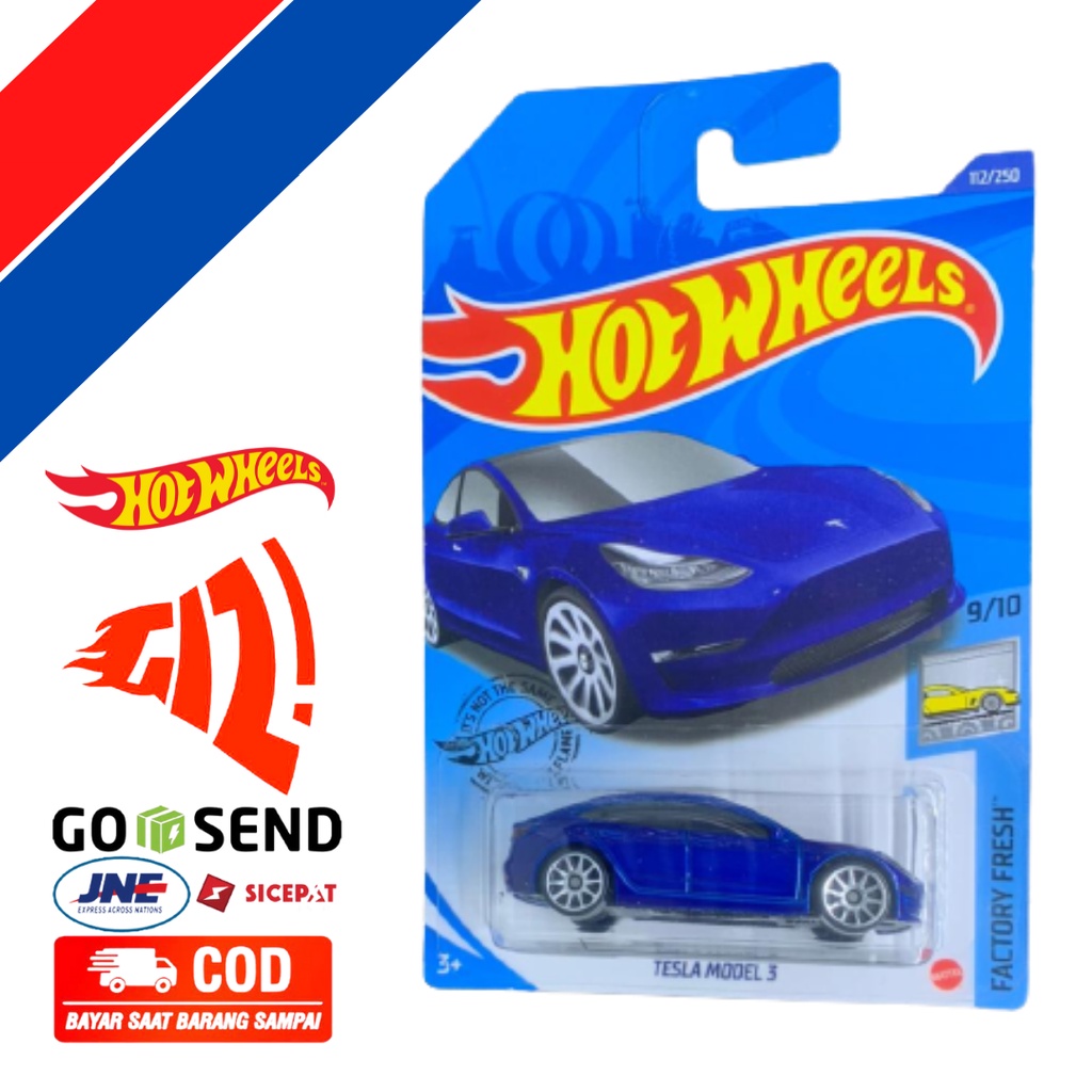 Hot WHEELS TESLA MODEL 3 Blue | Shopee Singapore