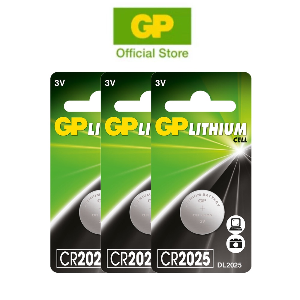 GP Lithium CR2025 Coin Cell Battery (Bundle of 3 pieces) | Shopee Singapore