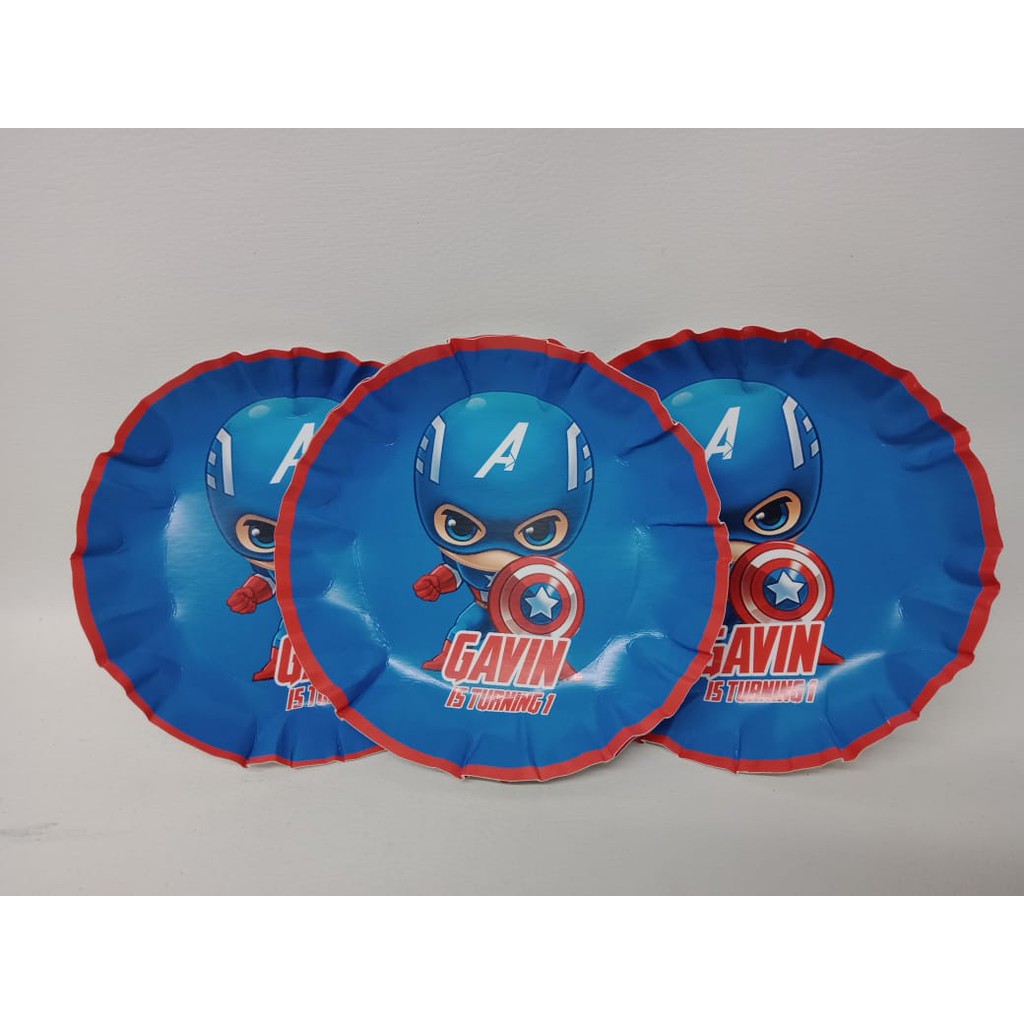 Captain america paper plate/captain america paper plate/captain america ...