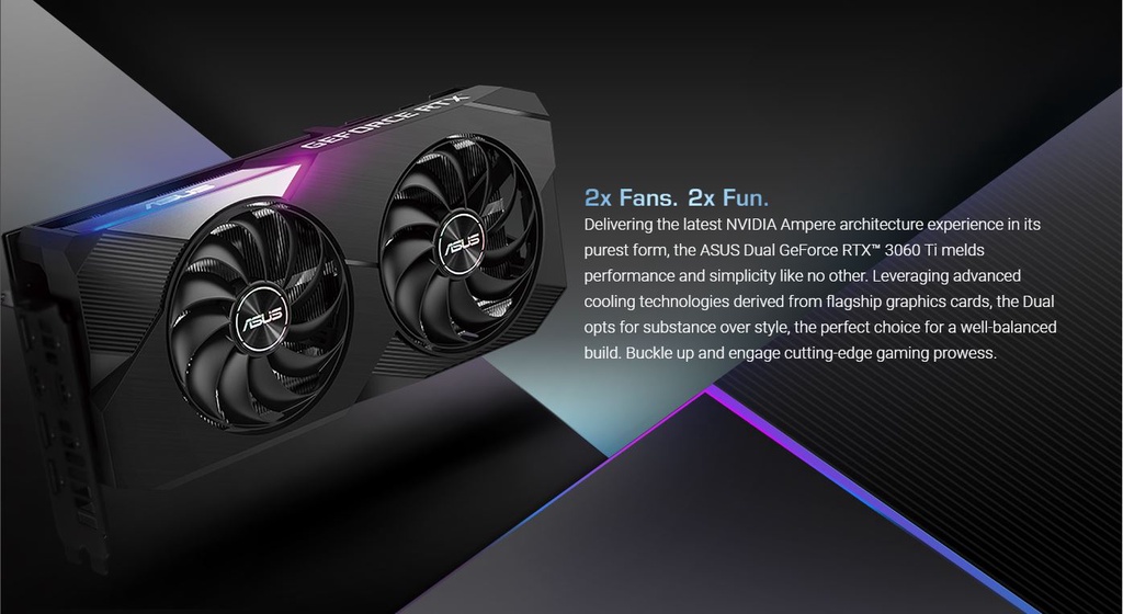 ASUS DUAL SERIES NVIDIA GEFORCE RTX 3060 3060 Ti 8GB 3070 4060 4060 TI ...