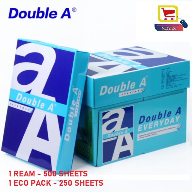 Double A A4 Paper 70 GSM 250's / 500's / Photocopy Paper / White Paper ...