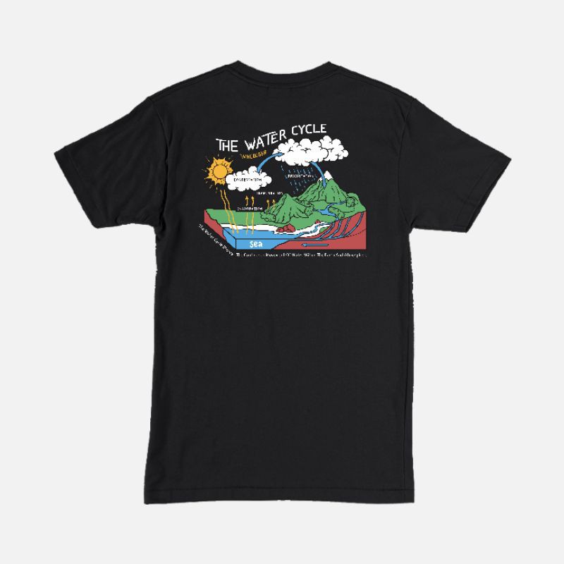 Wheelger The Water Cycle Tshirt - Black (Mountain T-Shirt) | Shopee ...