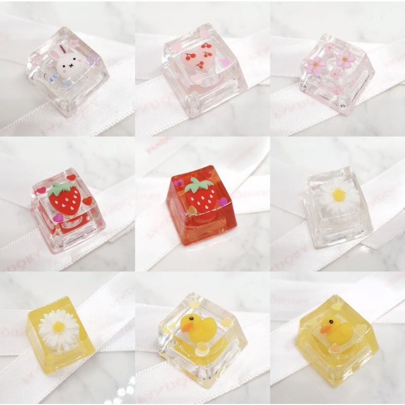 Keycap resin Cute Pattern Per Piece For Mechanical Keyboard Keyboard ...