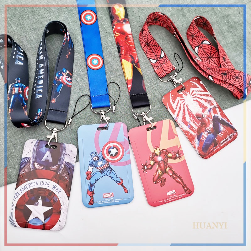 Marvel Heroes Captain America Badge Card Holder With Neck Lanyard ...