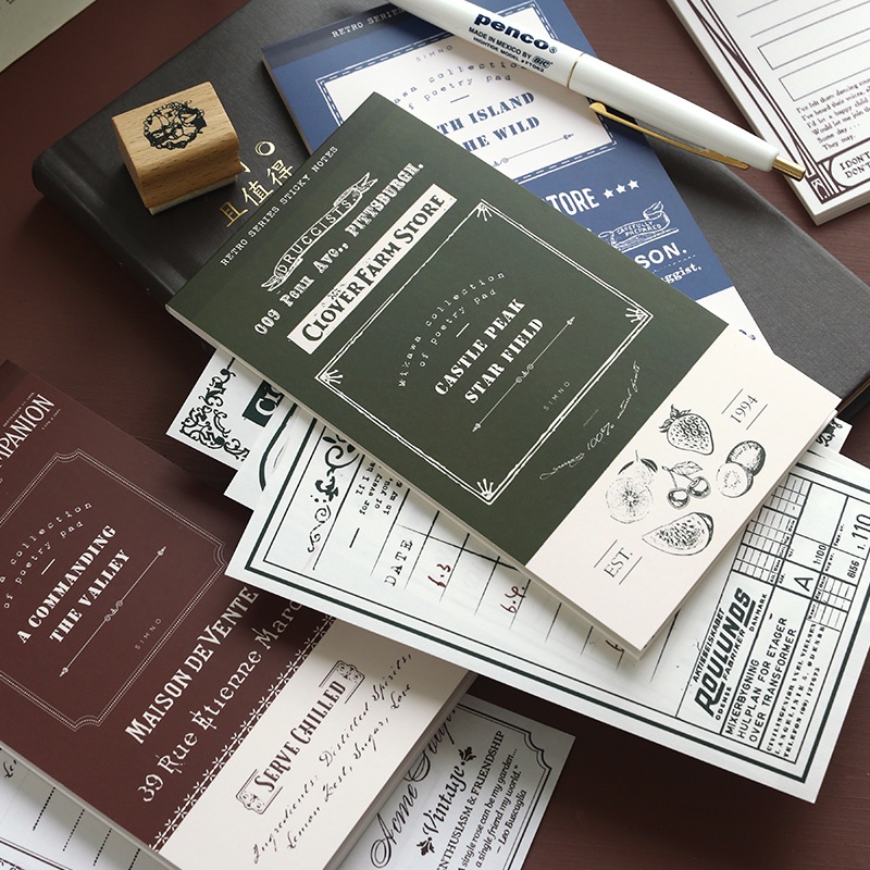 Midoo 30 sheets Vintage Check List Memo Pads To Do Notepads Retro ...