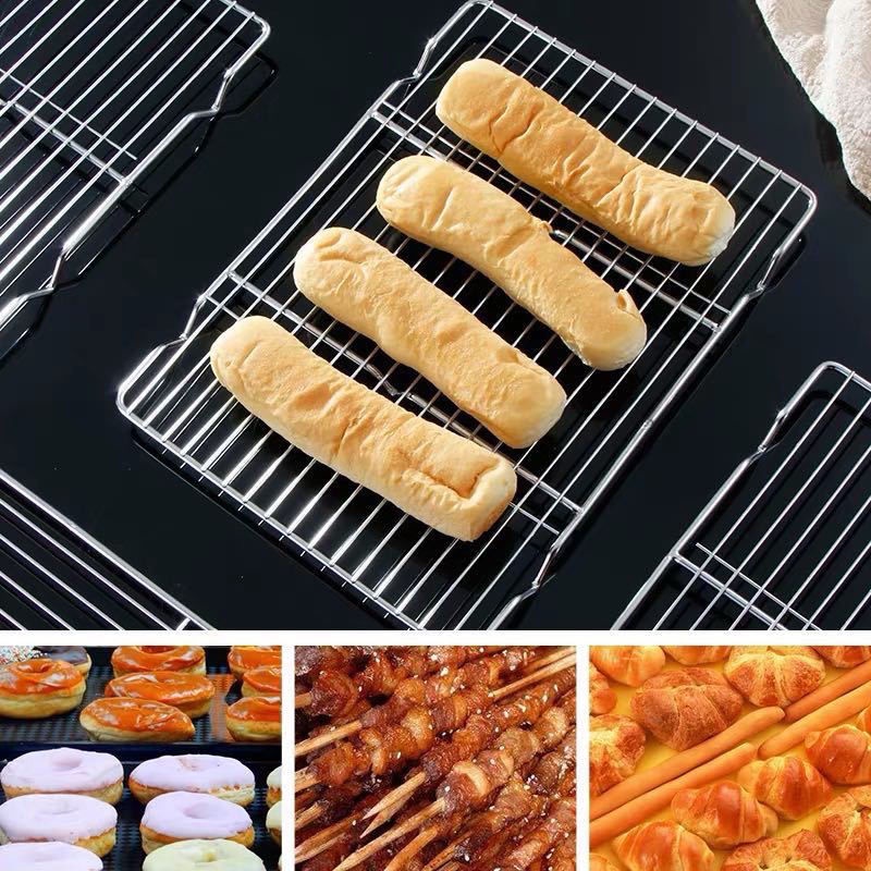 100% Stainless Steel Wire Cooling Rack for Baking, Food-Safe Heavy Duty ...