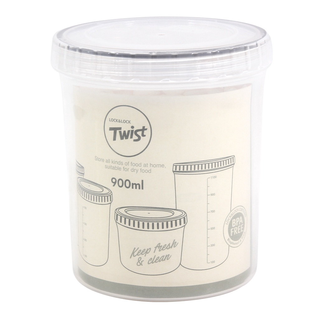 Lock & Lock Twist Food Container 900ml White - Foh Foh | Shopee Singapore