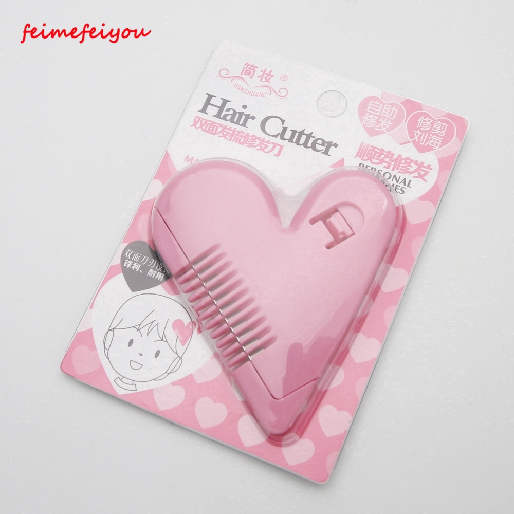 Heart Shape Double-sided Hair Comb Hair Trimmer Self-service Trimming ...