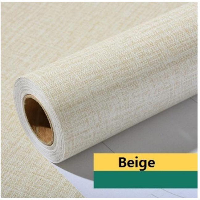 Linen Effect Wallpaper Solid Color Wall Stickers Self Adhesive ...