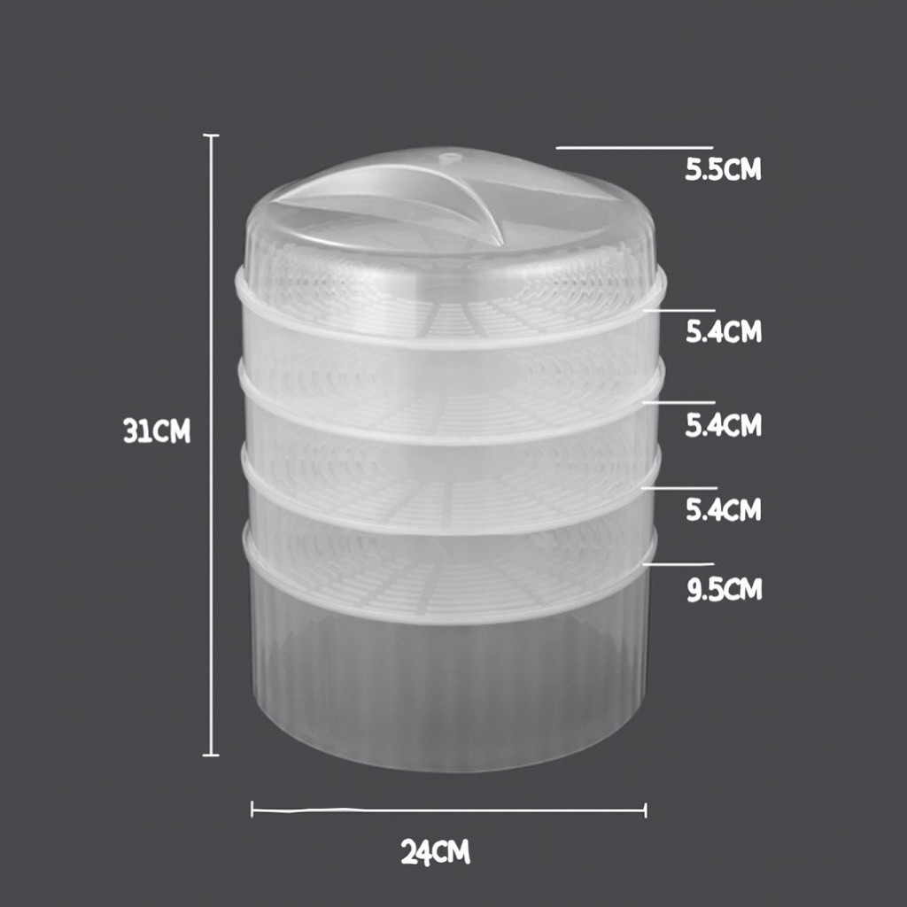 5 Layer Food Cover Stackable Food Cover 5 Levels Tupperware 5 Levels Of ...