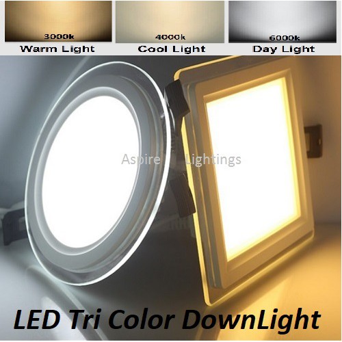 Down Light LED Downlight Glass Recessed Lighting 9W 12W Daylight Warm ...