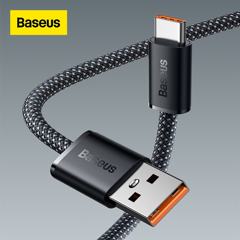 Baseus 100W USB Cable 6A Fast Charging Charger Wire Cord Data USB C ...