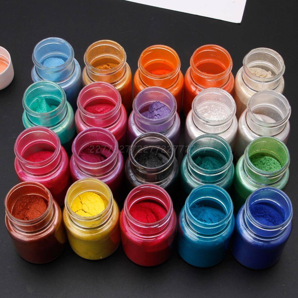 CHK 48 Colors Aurora Pearlescent Pigment Powder Mica Pearlescent ...