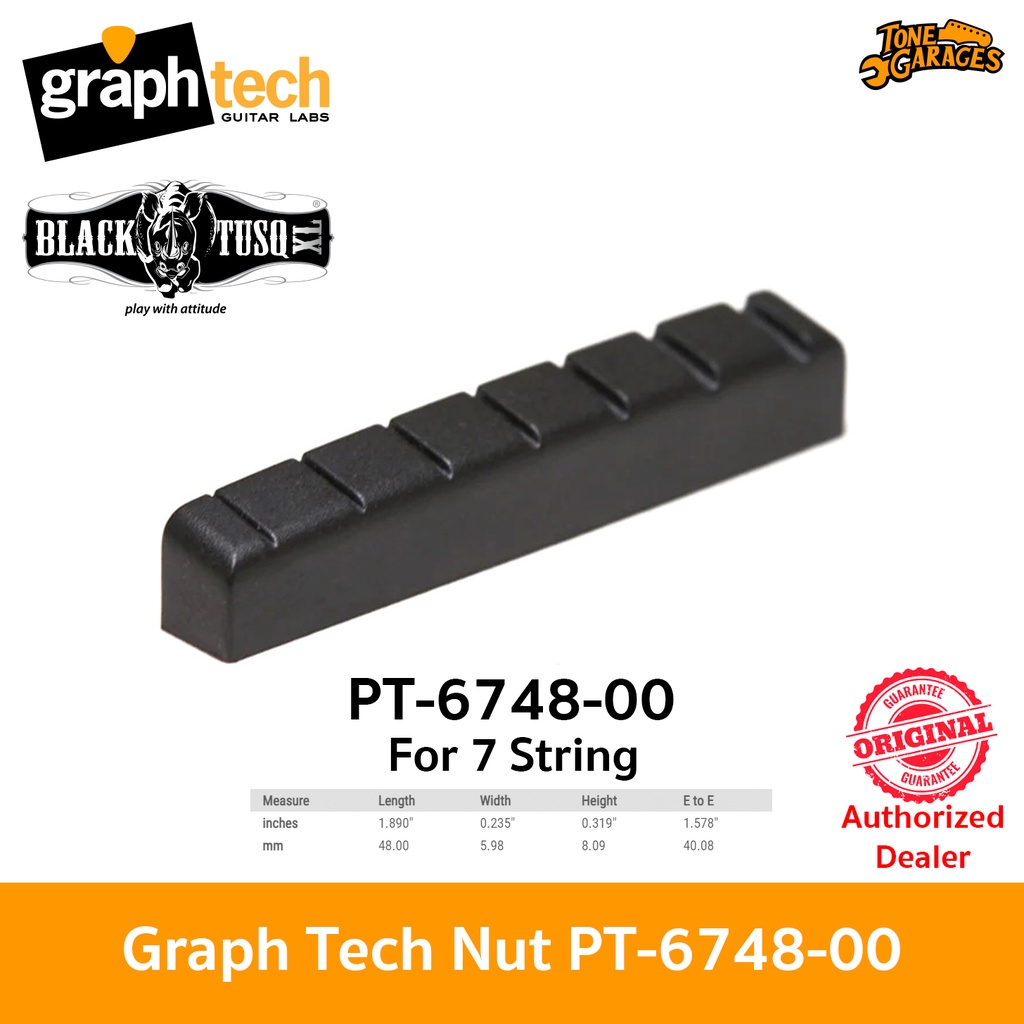 Graph Tech Black TUSQ XL 7 String Nut 48mm PT-6748-00 7 Guitar | Shopee ...
