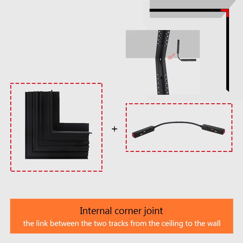 LED Magnetic Track Light System Accessories Rail Connector Power ...