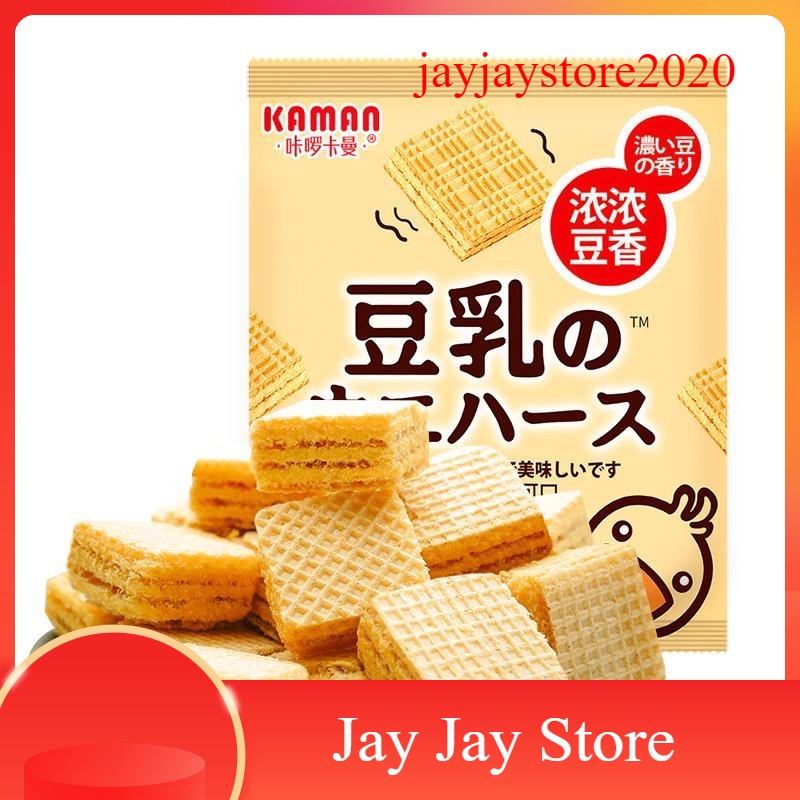 Kaman Waffle Kaman Waffle Kaman Soy Milk Wafer Biscuits 30g | Shopee ...