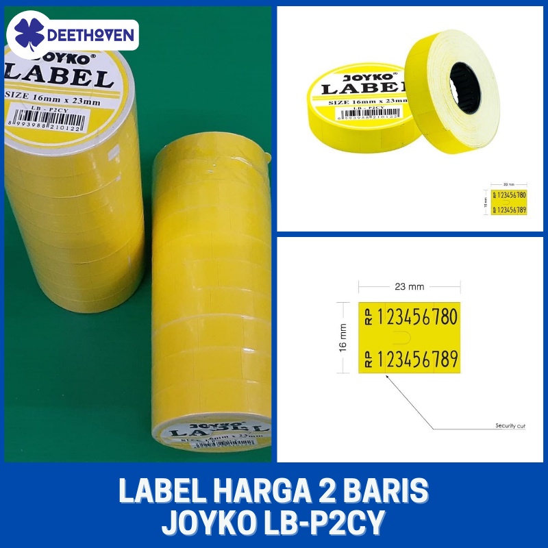 Joyko LB-P2CY 2 Row Price Label (yellow) | Shopee Singapore
