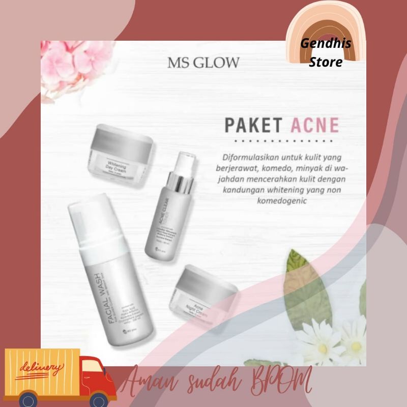 Ms glow acne skincare Package original BPOM Facial Treatment Removing ...