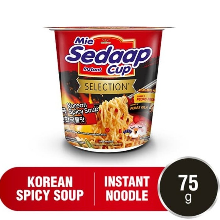 Noodles SEDAAP SELECTION KOREAN SPICY SOUP/WIRE 75G | Shopee Singapore