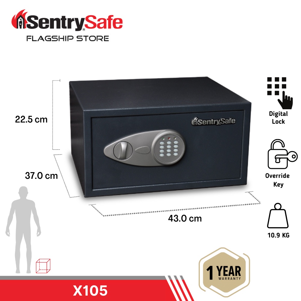 SentrySafe - SentrySafe X105 Digital Electronic Security Safe 27.8L ...
