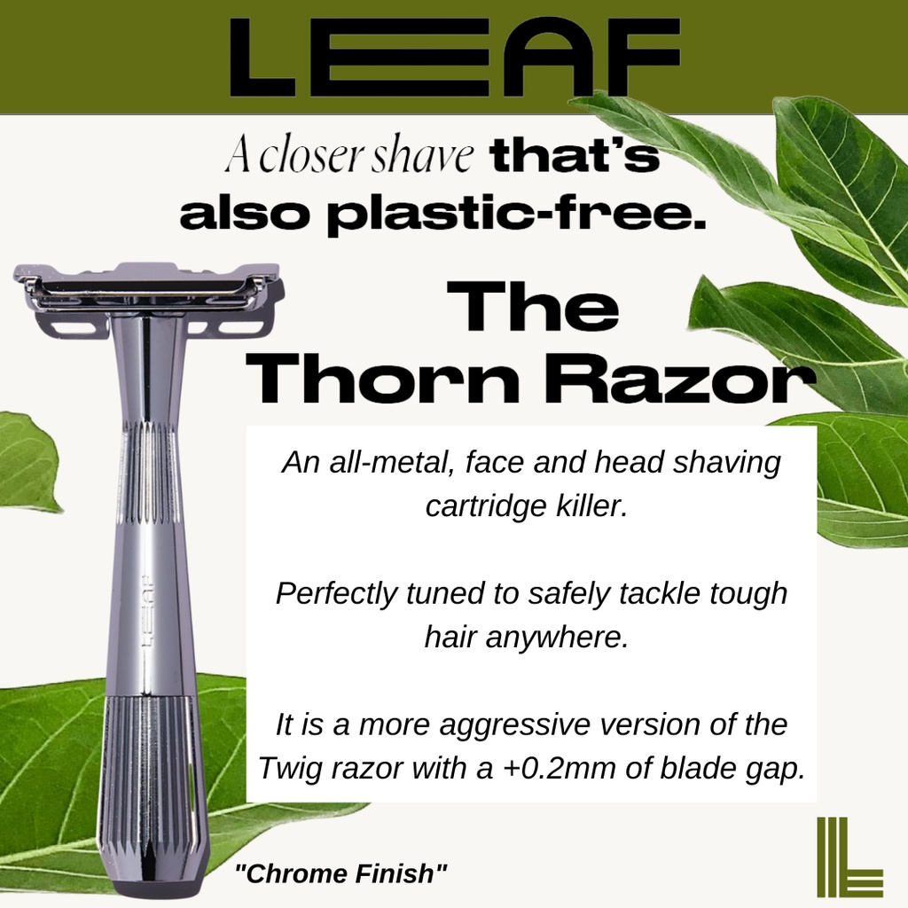 Leaf Shave The Twig Razor - Chrome | Shopee Singapore