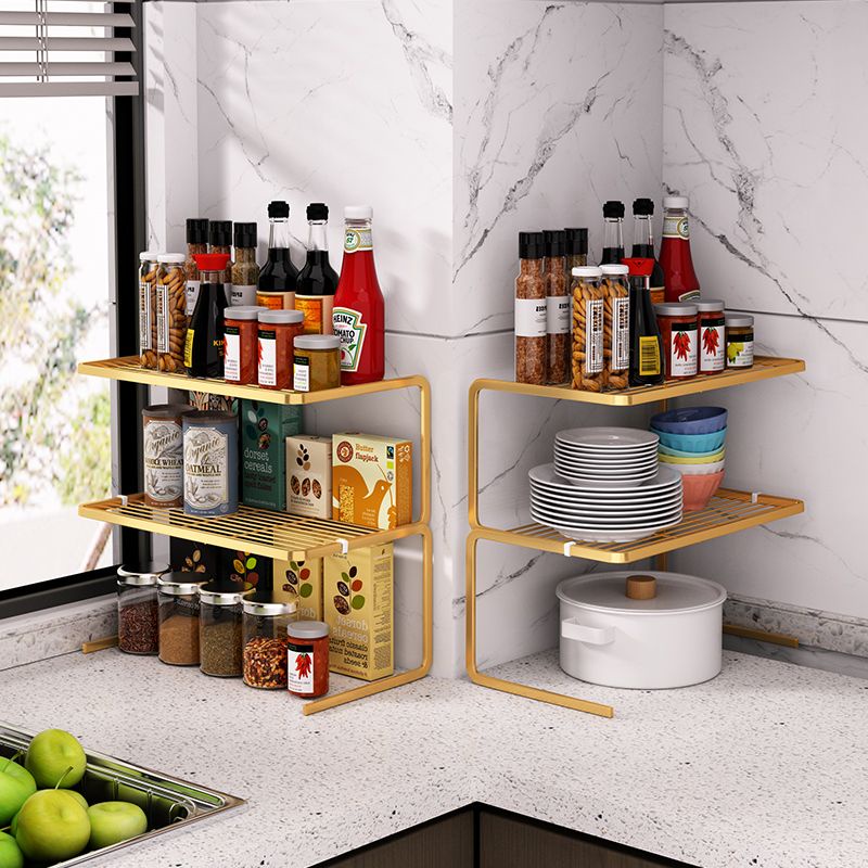 [Ready Stock] Kitchen shelf: household double deck kitchen utensils ...