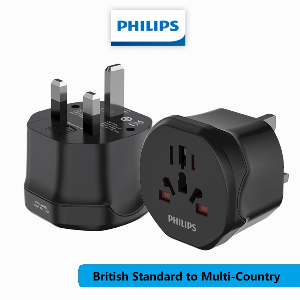 Philips Universal UK Plug Travel Socket Multi-function Adapter Travel ...