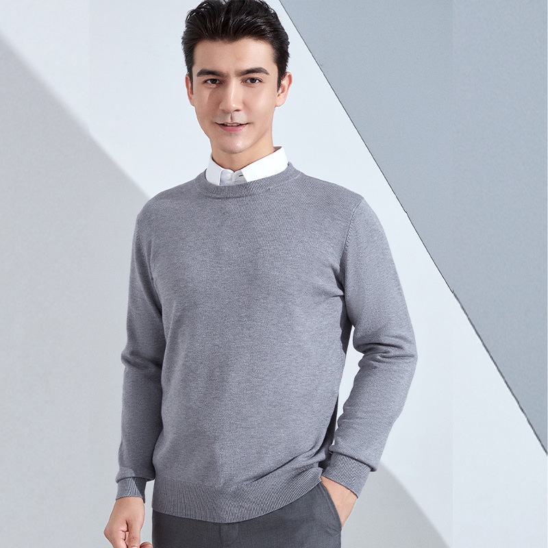 Men's Crewneck Long Sleeve Sweater Winter Soft Casual Sweaters Slim Fit ...